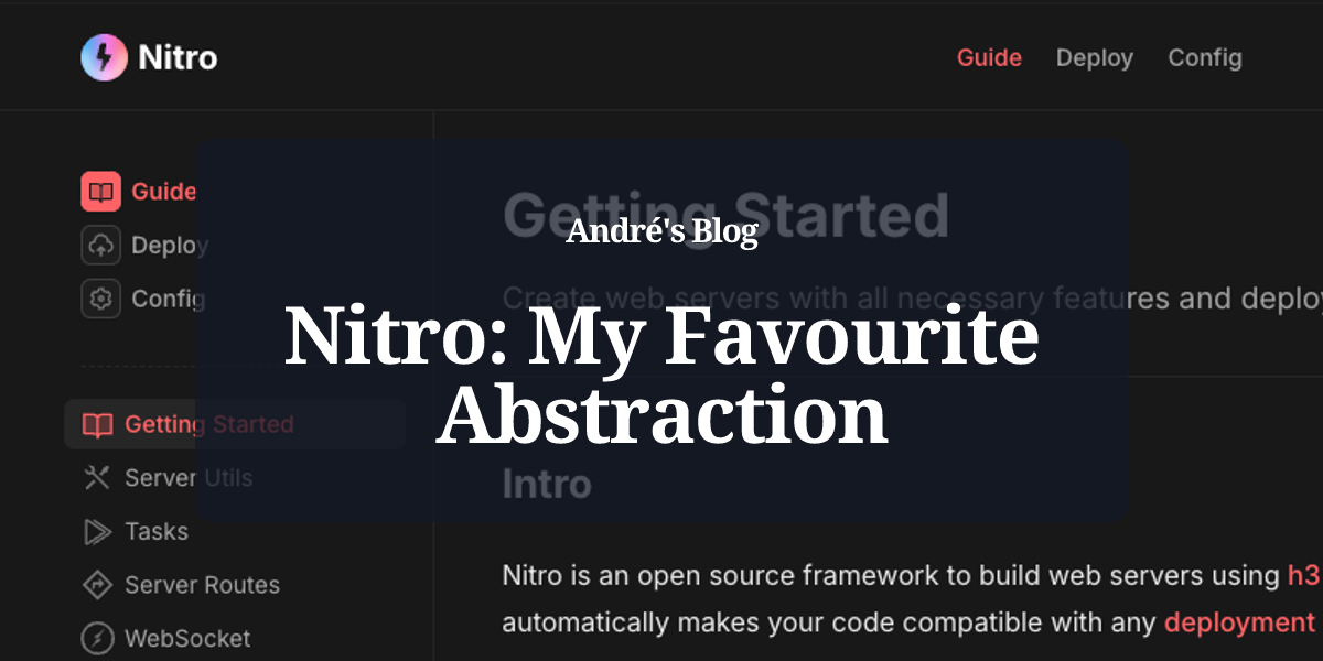 Nitro: My Favourite Abstraction • André van Tonder